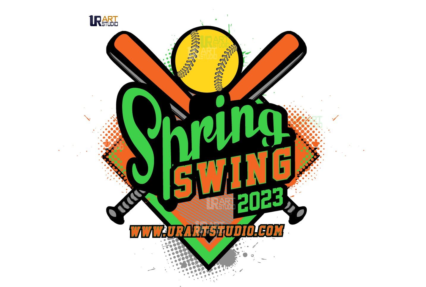 SOFTBALL DOWNLOADABLE LOGO SPRING SWING | My Event Artist