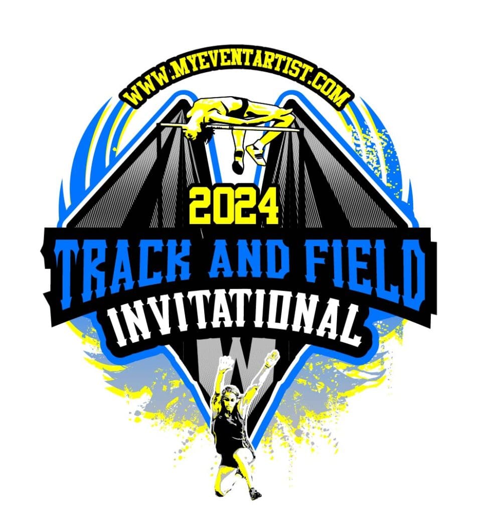 TRACK AND FIELD EVENT INVITATIONAL LOGO DESIGN FOR PRINT | My Event Artist