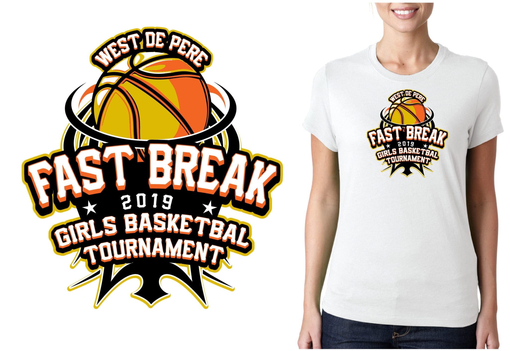 Girls Basketball Logo Design