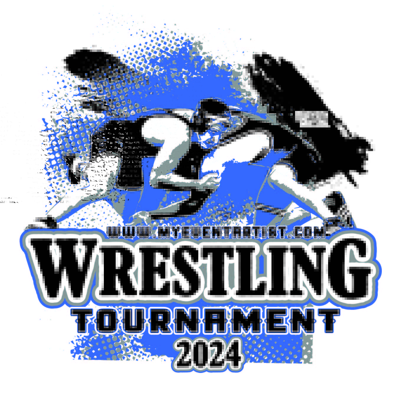 High School Wrestling Tournament Logos Custom Name And School Logo For