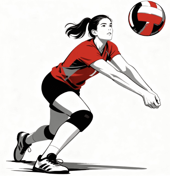 Empower Your Brand with Female Volleyball Player Vector Designs - My ...