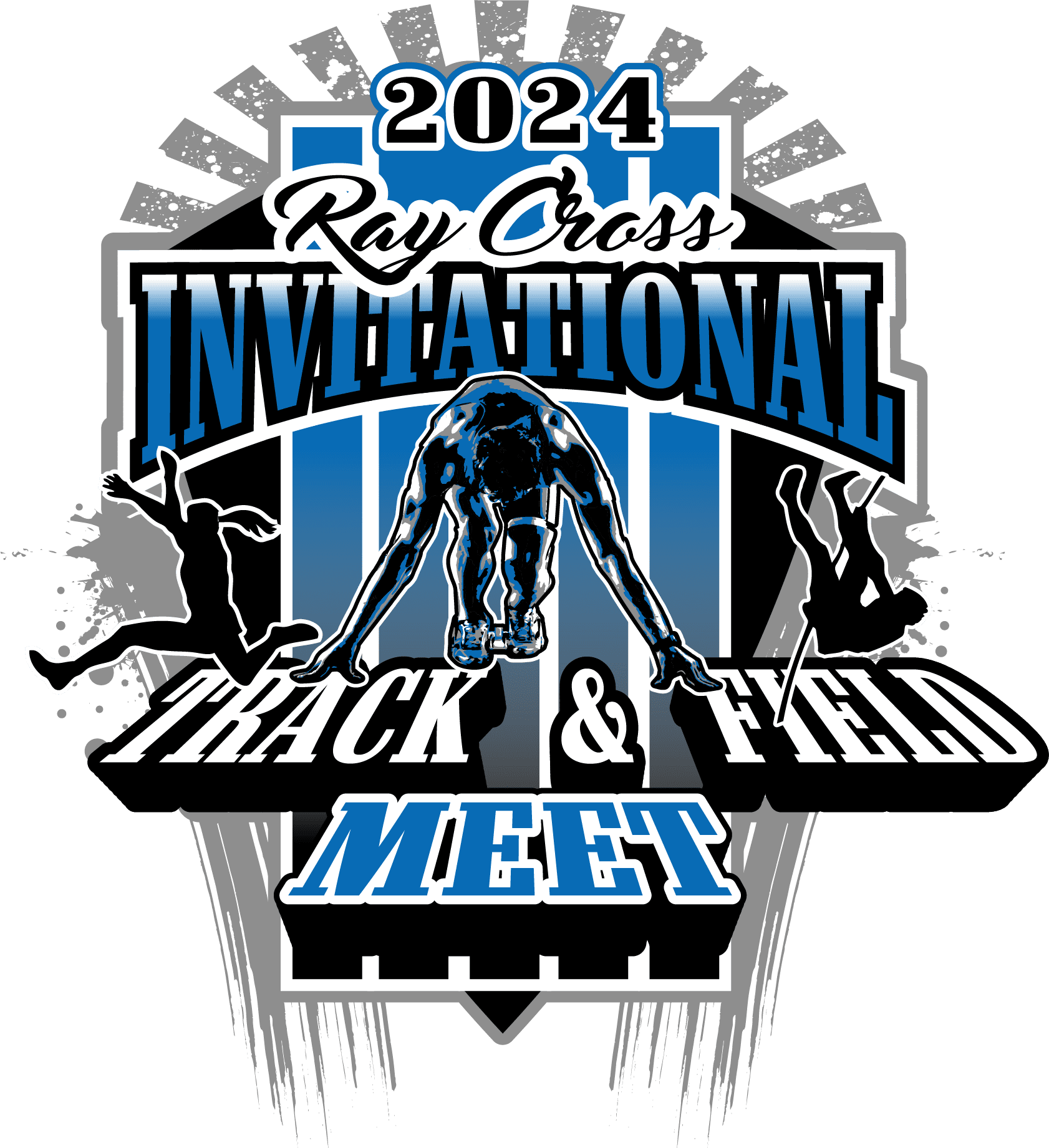 Racing Toward Excellence: 2024 RAY CROSS Track and Field Event Logo ...